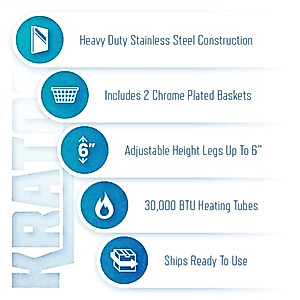 Kratos 29Y-012 Commercial Restaurant Gas Floor Fryer - Five Burners - 70 to 100 lb. Capacity - Liquid Propane