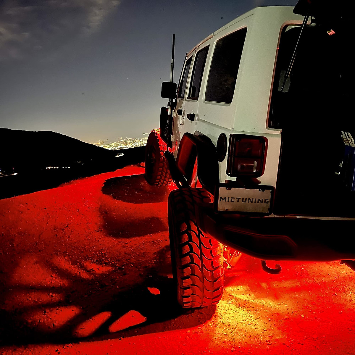 MICTUNING 4 Pods C3 RGBW LED Rock Lights - Underglow Multicolor Neon Light (Not inlcude controller)