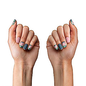 PopSockets: 30 Gel Nails and Matching PopGrip with Swappable Top for Phones and Tablets - Vintage Perfume