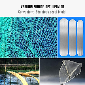 6PCS fishing net shuttle Netting Needle Shuttles Stainless Steel Fishing Net Repair Line Equipment Plastic Cast Net Mending Needle Fishing Tool fishing netting needle Accessories fishing line repair