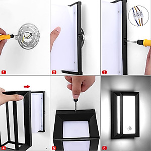 Phenas 18W Motion Sensor LED Wall Light Outdoor Dusk to Dawn Light Sensor LED Wall Sconce Light Waterproof LED Wall Lamp for Patio Porch Courtyard Garden Backyard Villa, Cold White