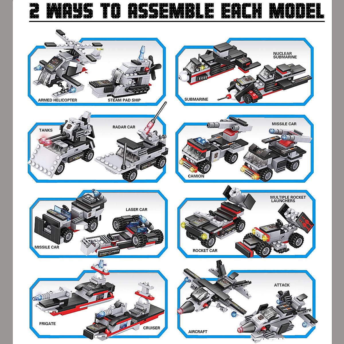 570 PCS Robots Building for Kids - Build a Robot Construction Bricks Mecha Assembly Toys Vehicle Sets Compatible with Lego, Gift for Boys Girls 6-12