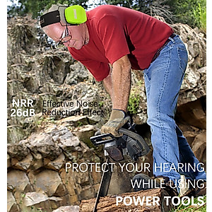 PROHEAR 016 Shooting Ear Protection Earmuffs 2 Pack, NRR 26dB for Gun Range, Hunting - Fruit Green and Orange