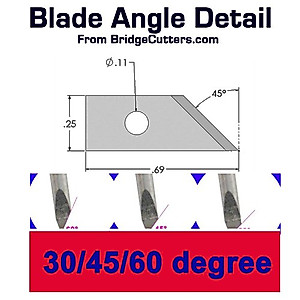 6-Pack Roland Type Replacement Carbide Blade Set 45 + 60 deg
