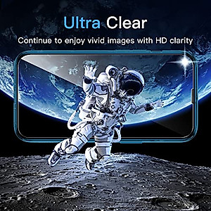 JETech 3 in 1 Case for iPhone 13 Mini 5.4-Inch, with 2-Pack Screen Protector and 2-Pack Camera Lens Protector, Full Coverage Tempered Glass Film, Shockproof Bumper Phone Cover (Navy)