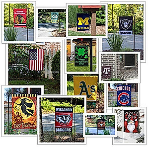 Sports Flags Pennants Company Garden Flag Stand Pole Holder and Rubber Stopper Set