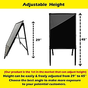 Montex LED Message Board 32" x 24" Self-Standing LED Signs, Menu Board with Adjustable Height, Aluminum Frame and High Brightness, No Installation Needed for Stores, Bars, Restaurants