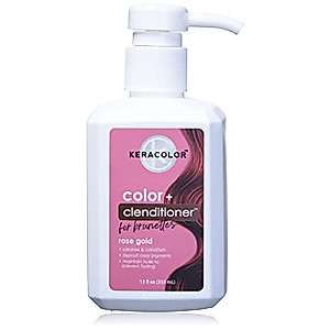 Keracolor Clenditioner for Brunettes ROSE GOLD Hair Dye - Semi Permanent Hair Color Depositing Conditioner, Cruelty-free, 12 Fl. Oz.