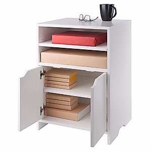 Winsome Wood Nova Storage Cabinet, 1-Drawer with Open Shelf, White