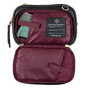 Allen Company Girls With Guns® Concealed Casual Tomboy Clutch Purse, Lockable Concealed Carry, Ambidextrous, Black