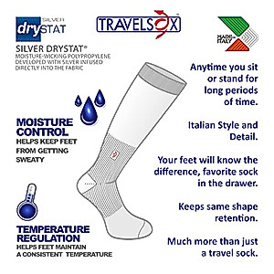 Vitalsox Womens Patented Graduated Compression Travel, Black, Medium US