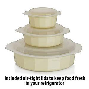 LaCuisine 18 Piece Microwave Cookware Set, White