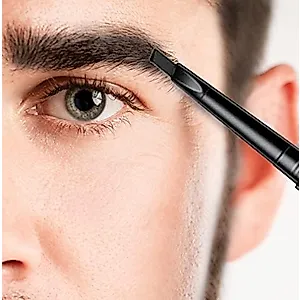 Gentlehomme - Eyebrow Pencil - Men’s Brow Pencil - 2-in-1 Brow Brush & Lead Pencil - Shape, Define & Fill In Eyebrows - Ultra-Thin Pencil - Long-Lasting Color - Vegan - Black - 1 Pencil