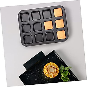 UPKOCH Bread Oven Candy Mold Black Metal Wedding Cake Pans Donut Baking Pans Metal Cake Homemade Chocolate Mold Cake Mold Kitchen Supply Ice Cubes Dividing Line Brownie Mousse Dessert