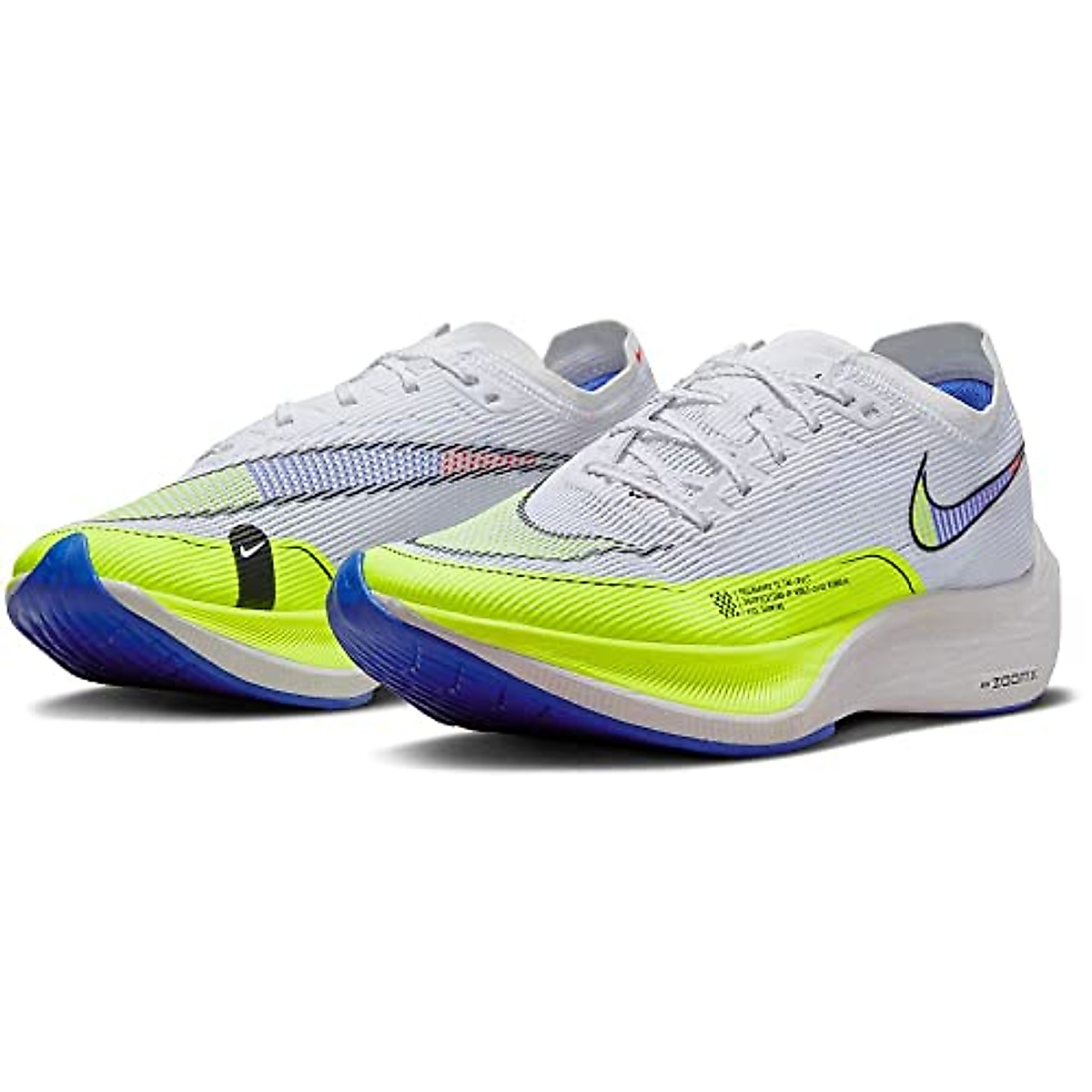 Women's ZoomX Vaporfly Next% 2 - Size 8 US - White/Black Volt Racer-Blue