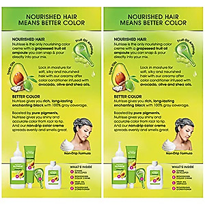 Garnier Hair Color Nutrisse Nourishing Creme, 11 Blackest Black (Peppercorn) Permanent Hair Dye, 2 Count (Packaging May Vary)