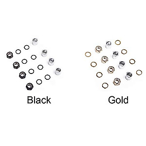 Metal Spacer Washer, Hardware Set Repair Nuts Kit for Skateboard Bearing Spacers and Truck Washers Speed Rings Longboard Accessories Parts