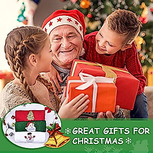 BYAWAY Christmas Hand Towels for Bathroom Kitchen Towel Decorative Set 25" x 16" Holiday Decor Dish Towels Fingertip Towel Ultra Soft and Highly Absorbent 100% Cotton Towel Gift Set（Green,White,Red）