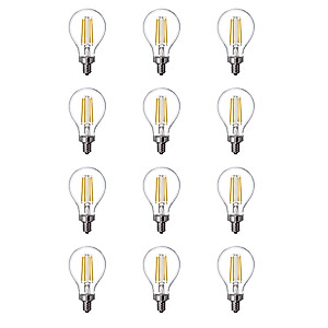 GE (case of 12 Bulbs) Relax LED 40 Watt Equivalent, Dimmable, Warm White A15 LED Light Bulb Candelabra Base