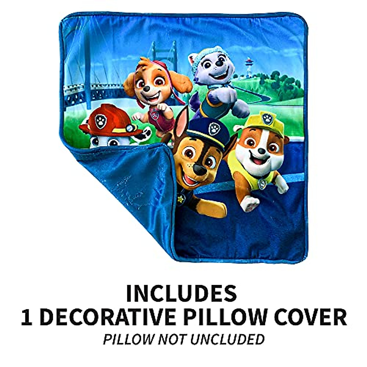 Franco Kids Bedding Soft Decorative Pillow Cover, 15 in x 15 in, Paw Patrol