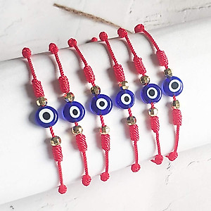 choice of all Evil Eye Bracelets Mexican Bracelets Mal De Ojo Bracelets for Family Red String Protective Bracelets Lucky String Kabbalah Protection for Women Men Family (A:Red Protection Bracelets)