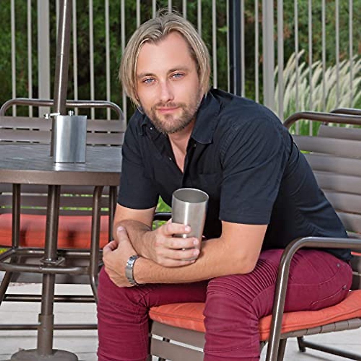 Real Deal Steel Pint Glasses - Stainless Steel Beer Tumblers - Set of 4 Insulated Cups for Outdoors