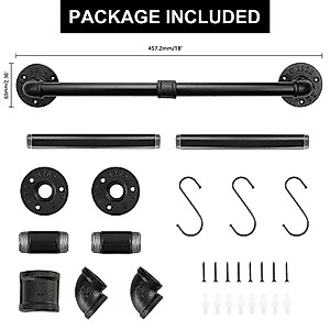 Livabber Black Industrial Pipe Kitchen Paper Holder & Hand Towel Holder，DIY Wall Mount Black Pipe Towel Holder with Heavy Duty Style, Simplistic Look Rustic Touch,which Makes Your Home More Fashion.