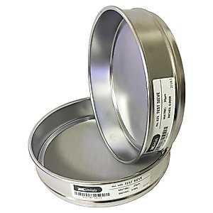 KimLab Economy Test Sieve #325 / 45μm Mesh Size,304 Stainless Steel Wire Cloth, 8" Diameter