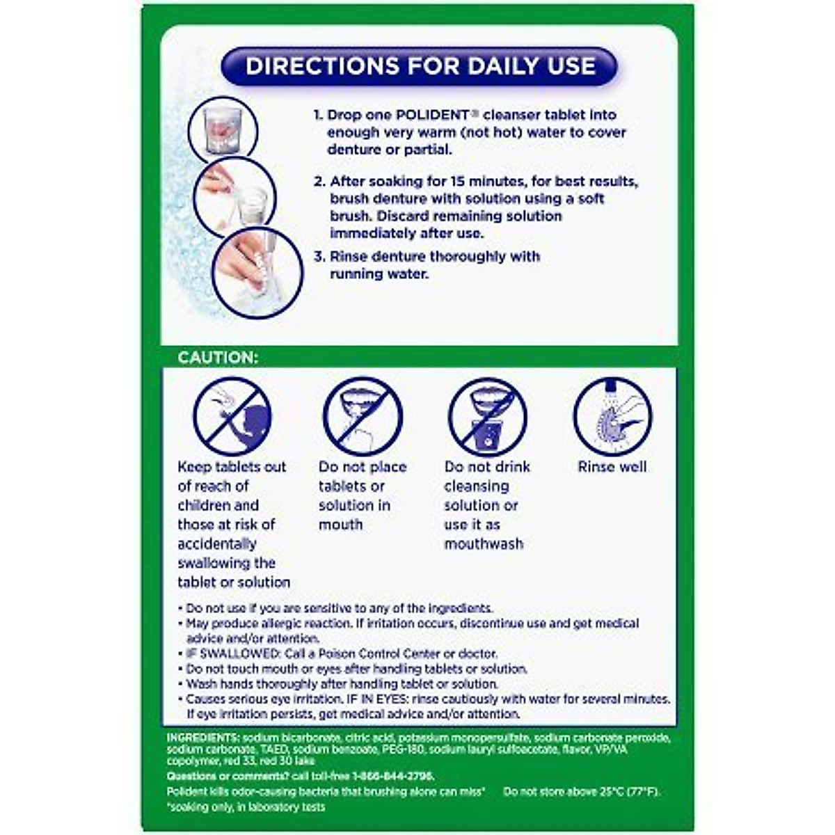 Denture Cleaning Tablets Smokers 120 Bundle with Dentu-Care Bamboo Denture Brush Specifically Designed to Gently Clean Hard to Reach Areas for Full Partial Dentures