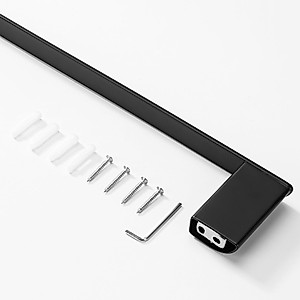 LGDYGSYH Black Towel Bar for Bathroom,24 inch Towel Rack Holder Wall Mounted for Bathroom Decor Aesthetic Matte Stainless Steels