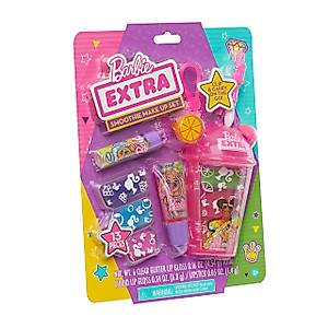 Barbie Extra Smoothie Makeup Set, 13-Piece Dress Up and Pretend Play Set, Kids Toys for Ages 5 Up by Just Play