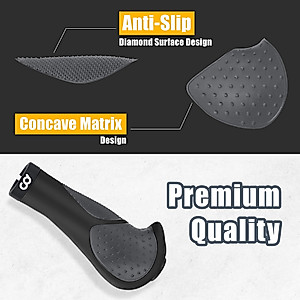 CyclingDeal Mountain Bike Grips Bicycle Handlebar Grips - Ergonomic Bike Grips Anti-Slip Design for MTB Grips - Soft Gel Bike Handlebar Grips - Quality Bike Handle Grips - Classic Grips