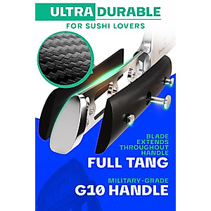 Dalstrong Shadow Black Series Yanagiba Sushi Knife 10.5" Bundled with Gladiator Series Yanagiba Sushi & Slicing Knife 10.5" - NSF Certified