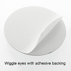 Essentials By Leisure Arts Eyes Sticky Back Moveable 6" 2Pc Googly Eyes, Google Eyes for Crafts, Big Googly for Crafts, Wiggle Eyes, Craft