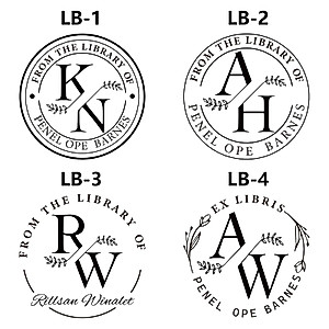 Custom Library Embosser | Personalized Book Embosser | Personal Library Embosser Custom Stamp Seal from The Library of | Floral Book Embosser (Flowers 1)