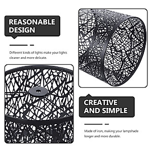 Wrought Iron Hollow Lampshade Black Lampshades Lamp Shade Large Lamp Shade Replacement Table Lampshade Metal Lampshade Floor Lampshade Table Lamp Shades Lampshades for Table Lamp