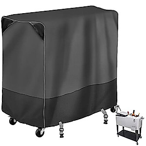 MBOOM Patio Cooler Trolley Cover,Rolling Cooler Cart Cover Fits Most Patio Ice Chest Party Cooler,Waterproof, Dustproof and Sunscreen（34L x 19W x 31H in）