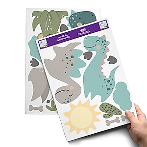 Dinosaurs Wall Decals Jurassic Dinos 24pcs for Kids Bedroom - Rooms and Stickers
