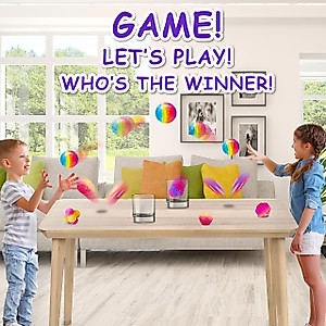 Bouncy Ball Kit Creative Party Favors for Kids, FunKidz Make Your Own Magic Balls Individual 12 Bottles Pack Making Bouncy Balls DIY Craft Kit for Boys Girls