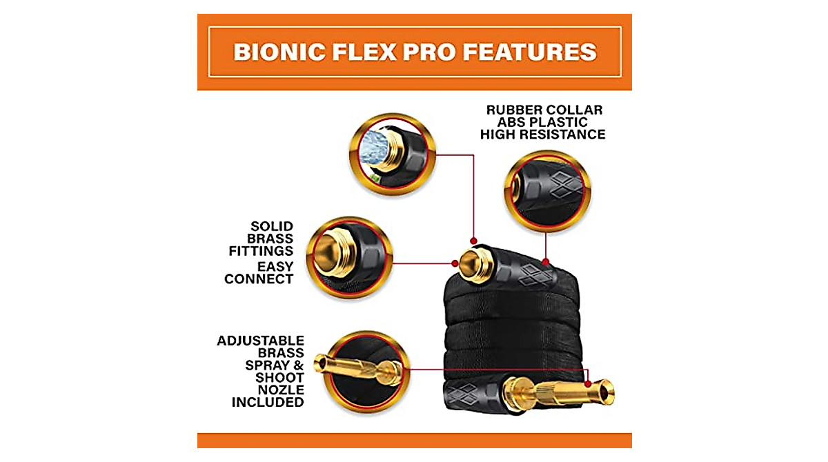 Bionic Flex PRO 50’ Garden Hose - Durable & Lightweight