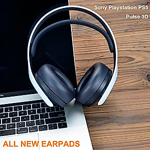 PS5 Ear Cushion - defean Replacement Ear Pads Pillow Cover Compatible with Sony ps5 Wireless Headphone, Pulse 3D Wireless Headset, Softer Protein Leather, High-Density Noise Cancelling Foam