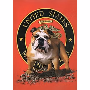 MARINES BULLDOG Queen Mink Blanket