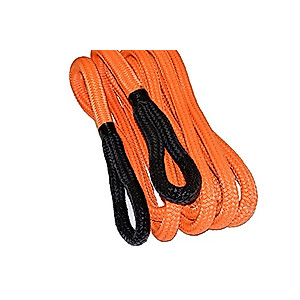 1"×30ft Kinetic Energy Rope Truck SUV Tow Rope,Recovery Rope 30000lbs,Towing Rope (Orange)