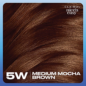 Clairol Nice'n Easy Permanent Hair Dye, 5W Medium Mocha Brown Hair Color, 1 Count