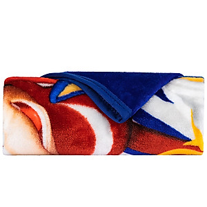 Franco Kids Bedding Super Soft Plush Decorative Pillow and Throw Set, 40 in x 50 in, Sonic The Hedgehog, Anime