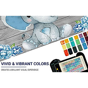 Allenjoy Rustic Grey Wood Elephant Backdrop Supplies for Baby Shower Blue Floral It's a Boy Newborn Kids Birthday Party Decorations Studio Cake Smash Candy Dessert Photography Banners Props