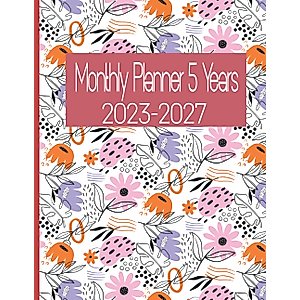 5 Year Planner 2023-2027: 5 Years Monthly Planner 60 Months Calendar Agenda Schedule Organizer, To Do List, Contact, Password log, Birthday log