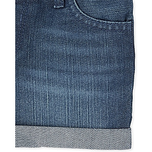 The Children's Place Baby Toddler Girls Denim Shortie Shorts, Peyton Wash, 12-18 Months