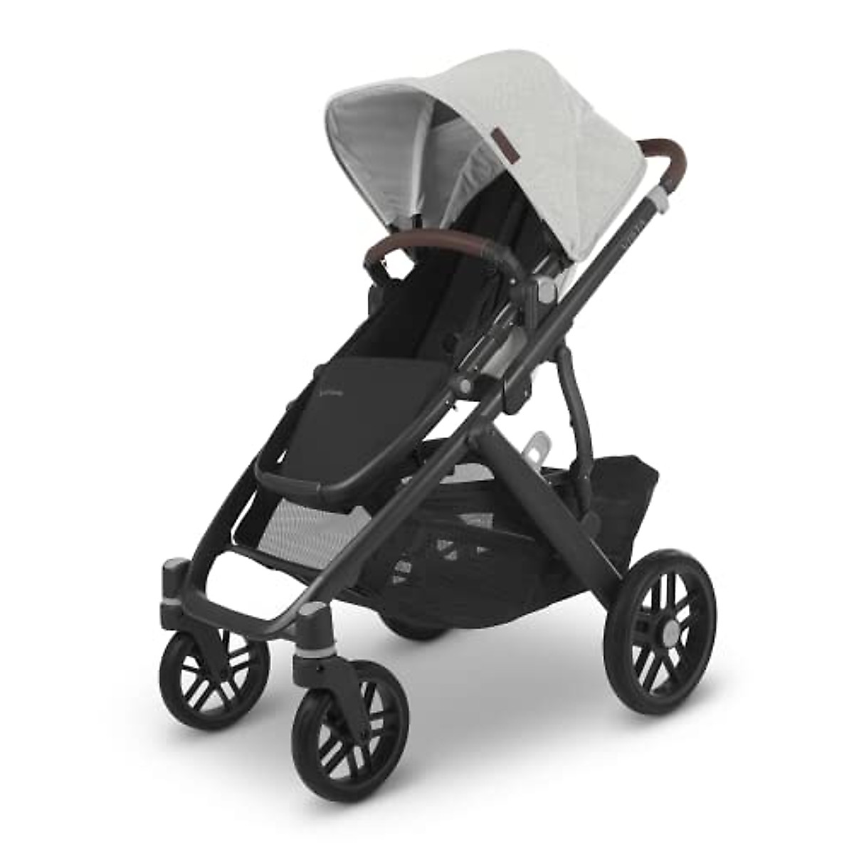 Vista V2 Stroller - Anthony (White and Grey Chenille/Carbon/Chestnut Leather)
