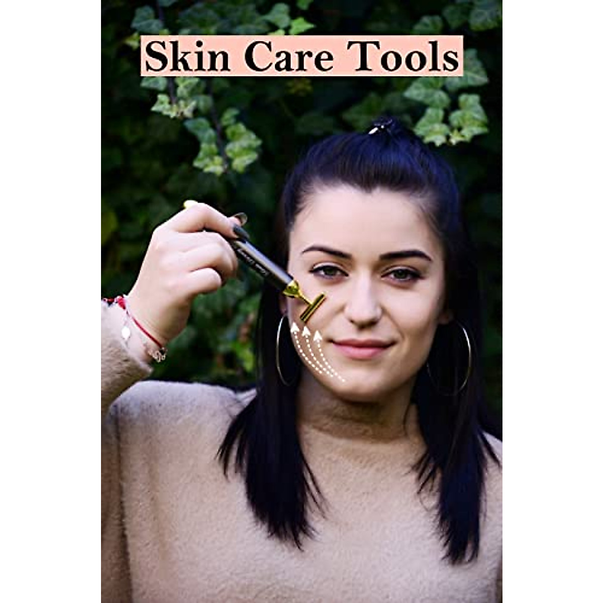 Baki Beauty Bar Electric Face Massager - T-Shape Face Tool for Skin Care - Easy to Use - Black Gold bar - Anti-Aging face Lifting Beauty Product